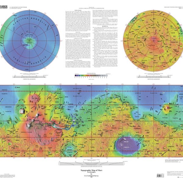 Large Detailed Map Of The Surface Mars Mars Surface Large Detailed Map