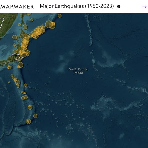 MapMaker: Major Earthquakes