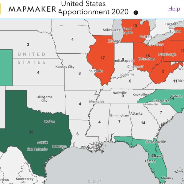 MapMaker: 2020 United States Apportionment