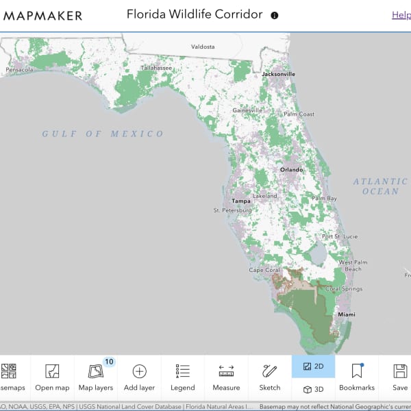 MapMaker: Florida Wildlife Corridor