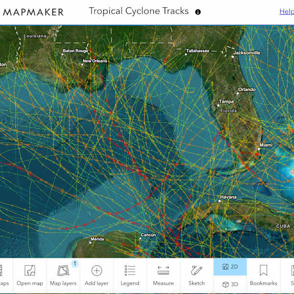 MapMaker: Tropical Cyclone Tracks