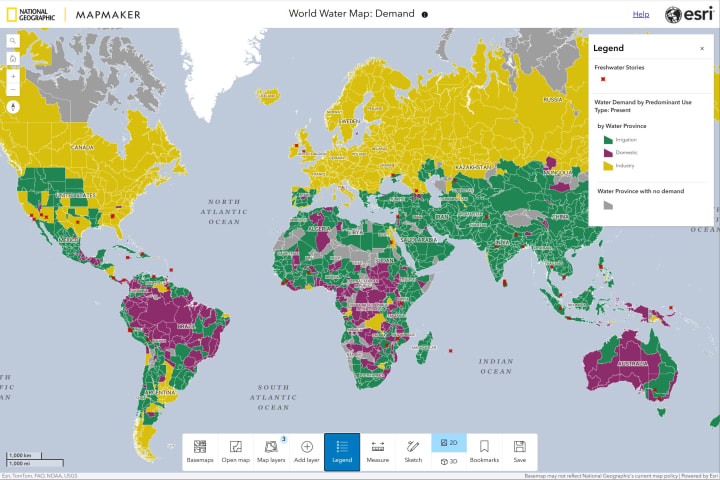 MapMaker: World Water Map