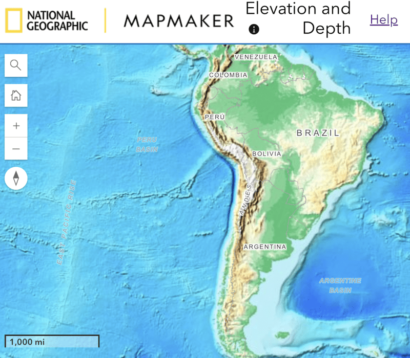 Florida Physical Map With Elevations Highest Elevation In Florida Map