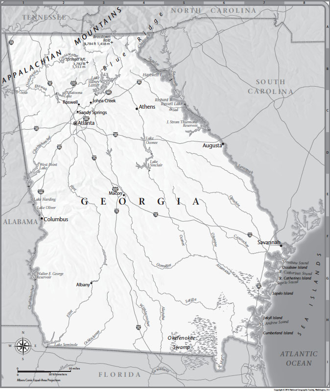 Map Of Georgia Showing Mountains
