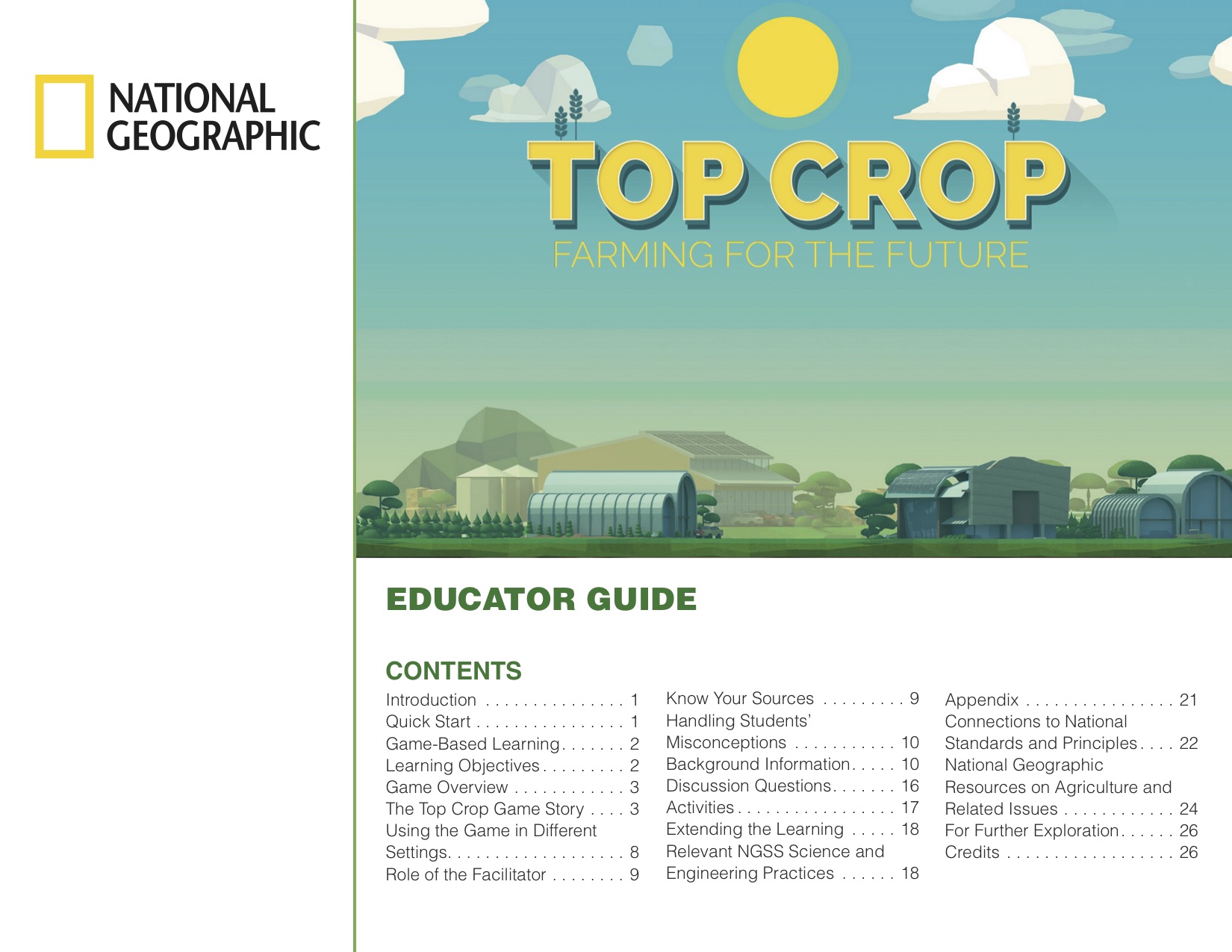 Top Crop: Farming for the Future Educator's Guide